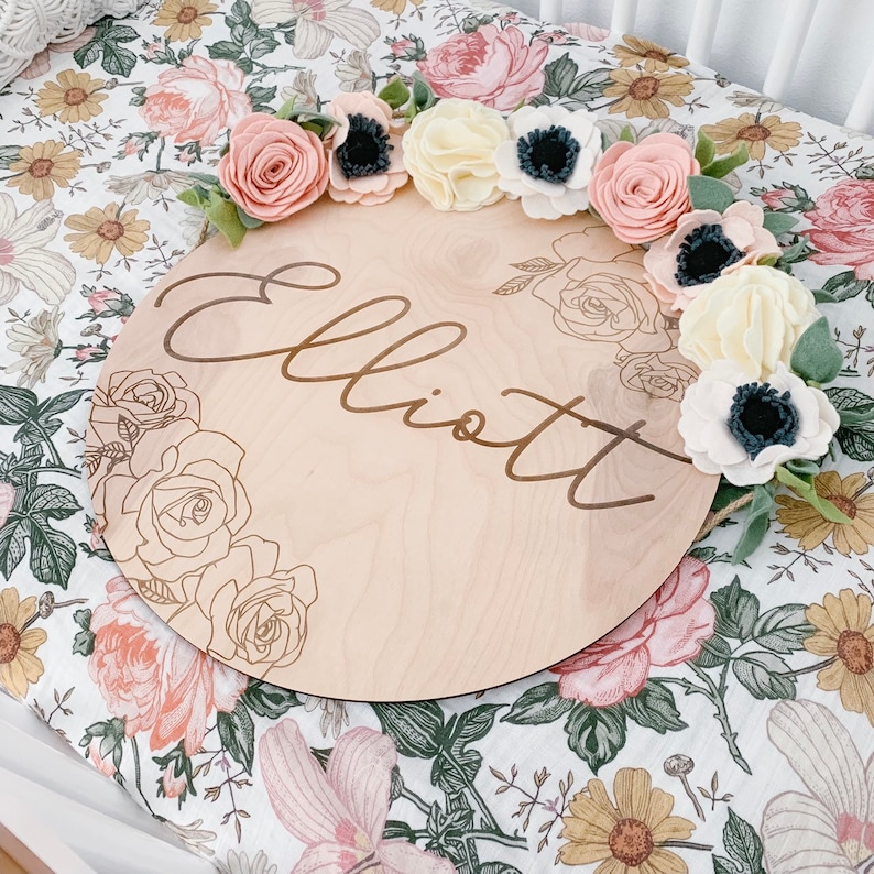 Nursery Name Sign / Wooden Name Sign / Nursery Decor / Name - Etsy