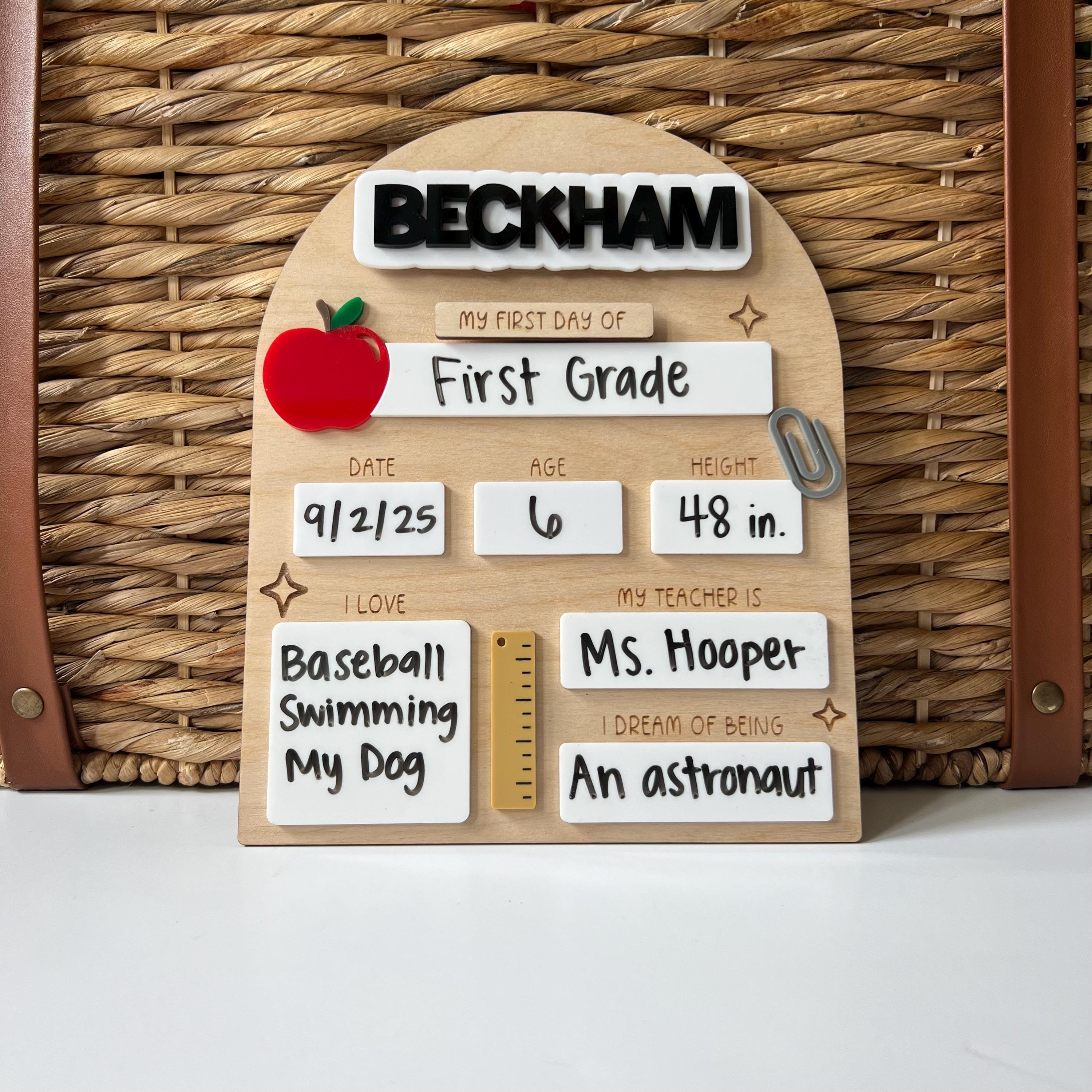 First Day of School Sign | Changeable Back to School Sign ...
