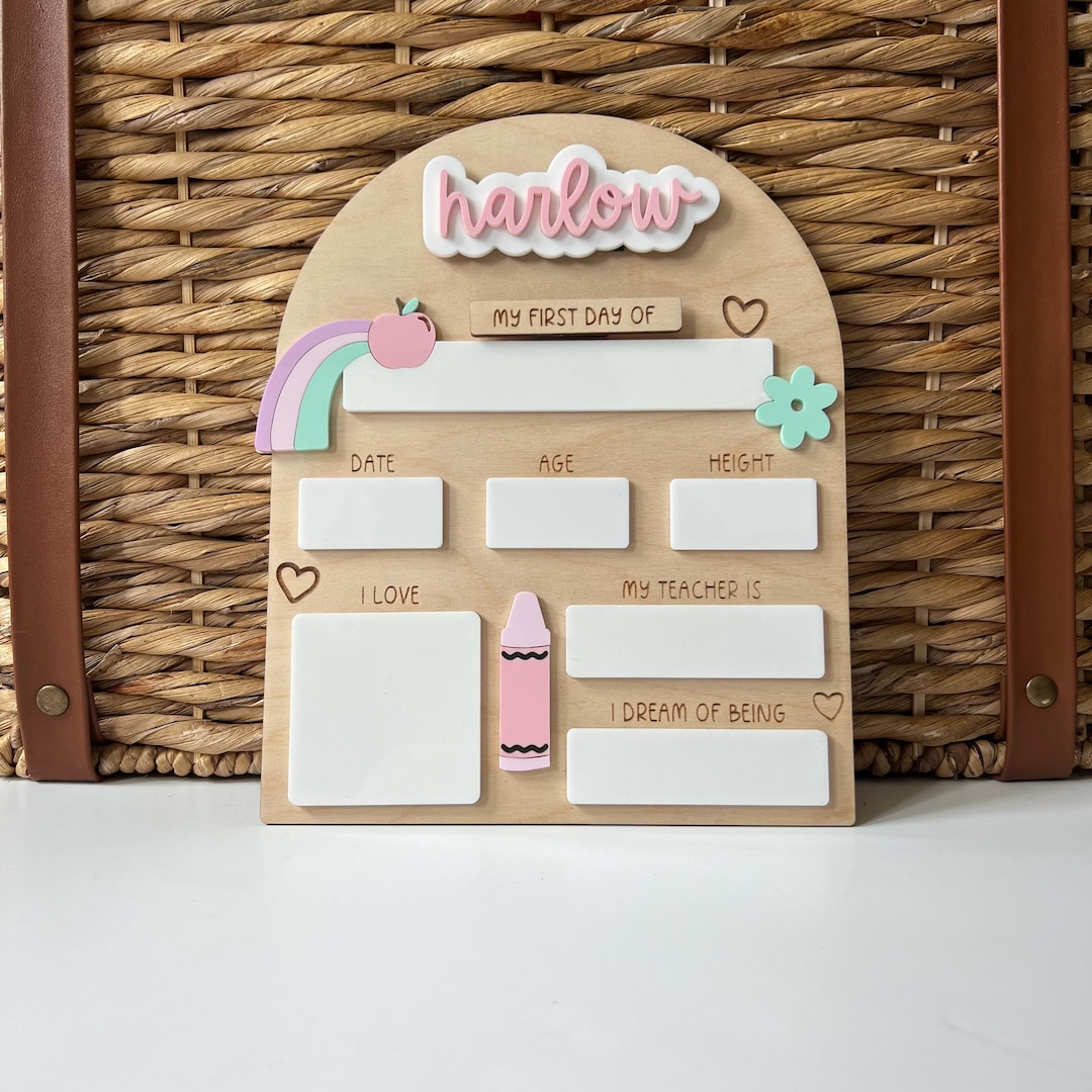 First Day of School Sign | Changeable Back to School Sign ...