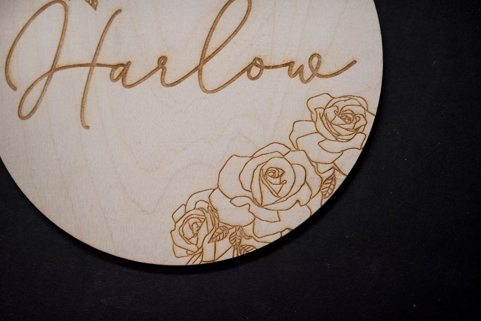 Baby Name Sign / Engraved Wooden Name Sign / Name Announcement - Etsy