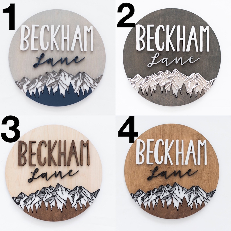 Wooden Name Sign Mountains 3D Name Sign Wood Mountain - Etsy