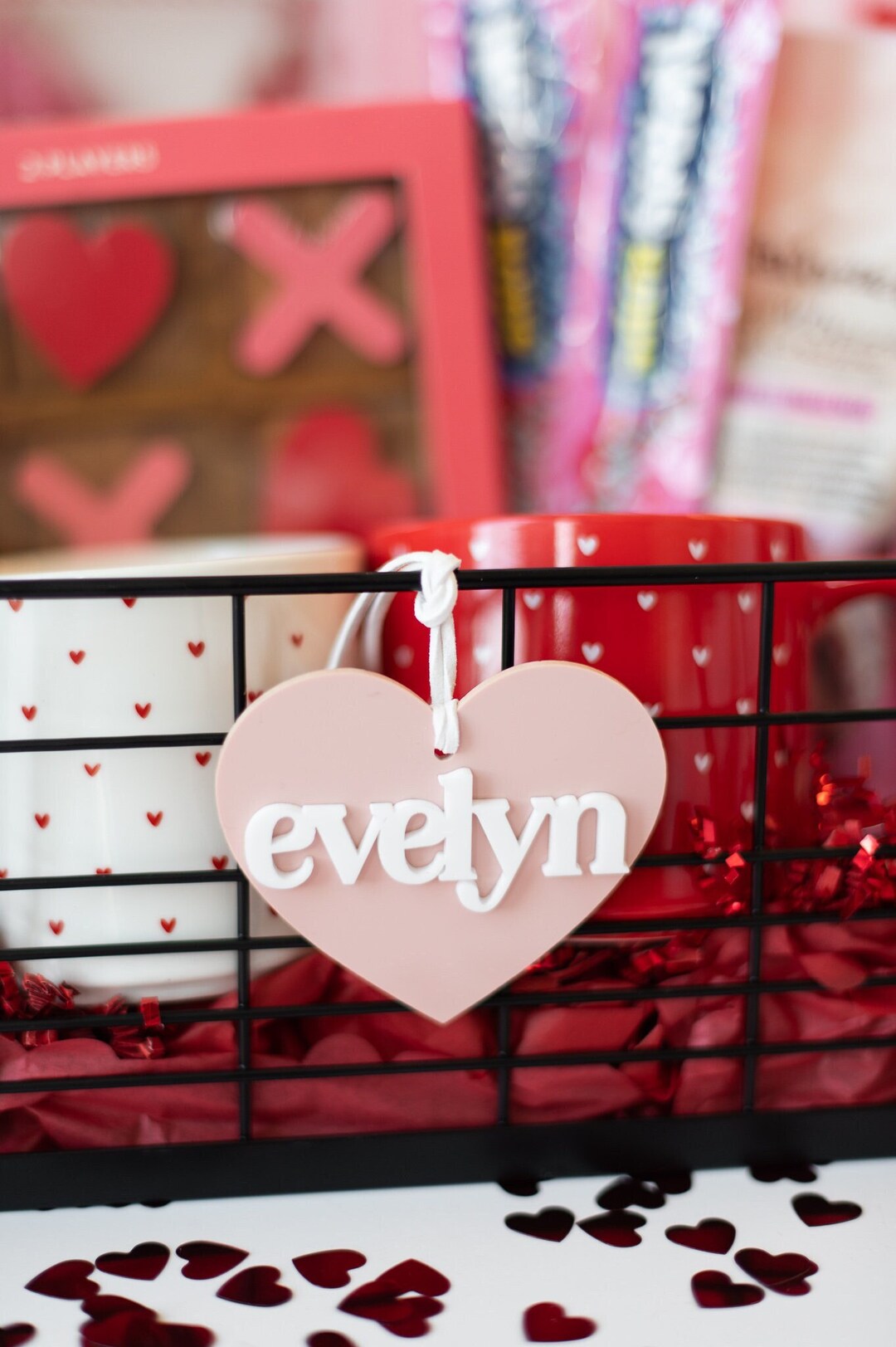 Valentine's Day Tag | Acrylic Heart Tag | Gift Tag | Present Tag ...