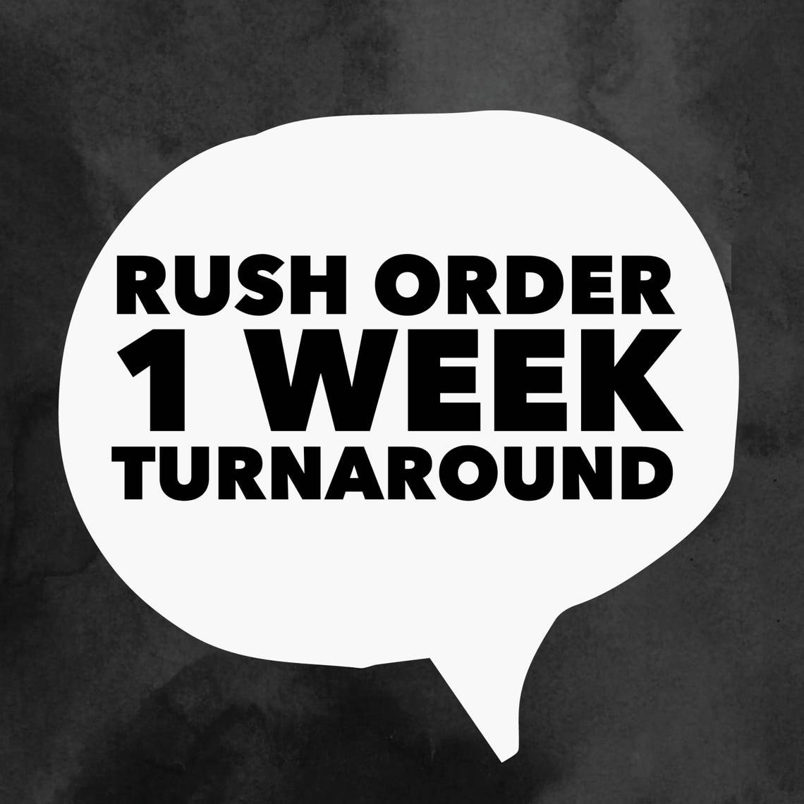 Rush Order Option- 1 Week Turnaround - Etsy