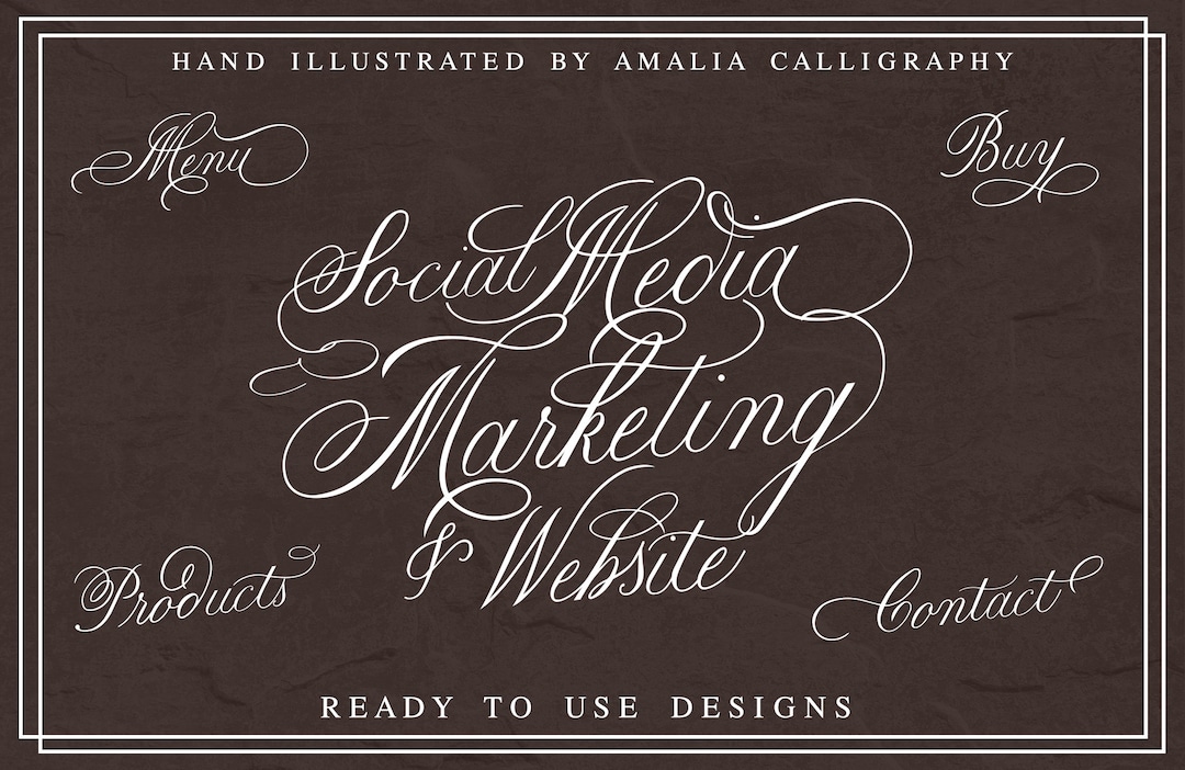 SVG Words for Websites, Marketing Materials and Social Media, Hand ...