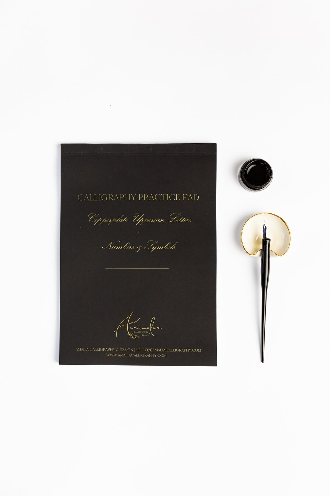 Uppercase Letters Calligraphy Practice Pad, Calligraphy Practice Sheets ...