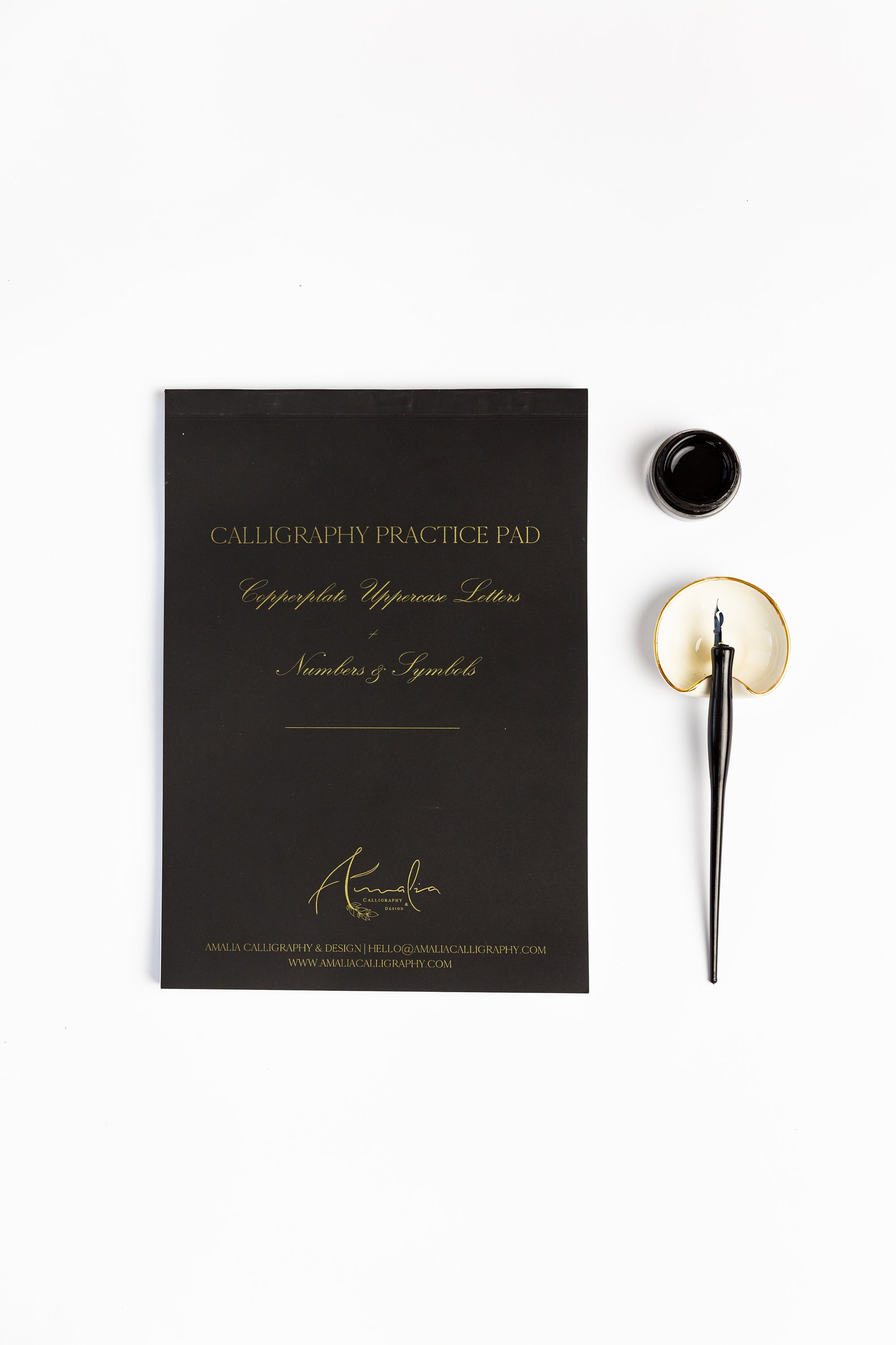 Uppercase Letters Calligraphy Practice Pad, Calligraphy Practice Sheets ...