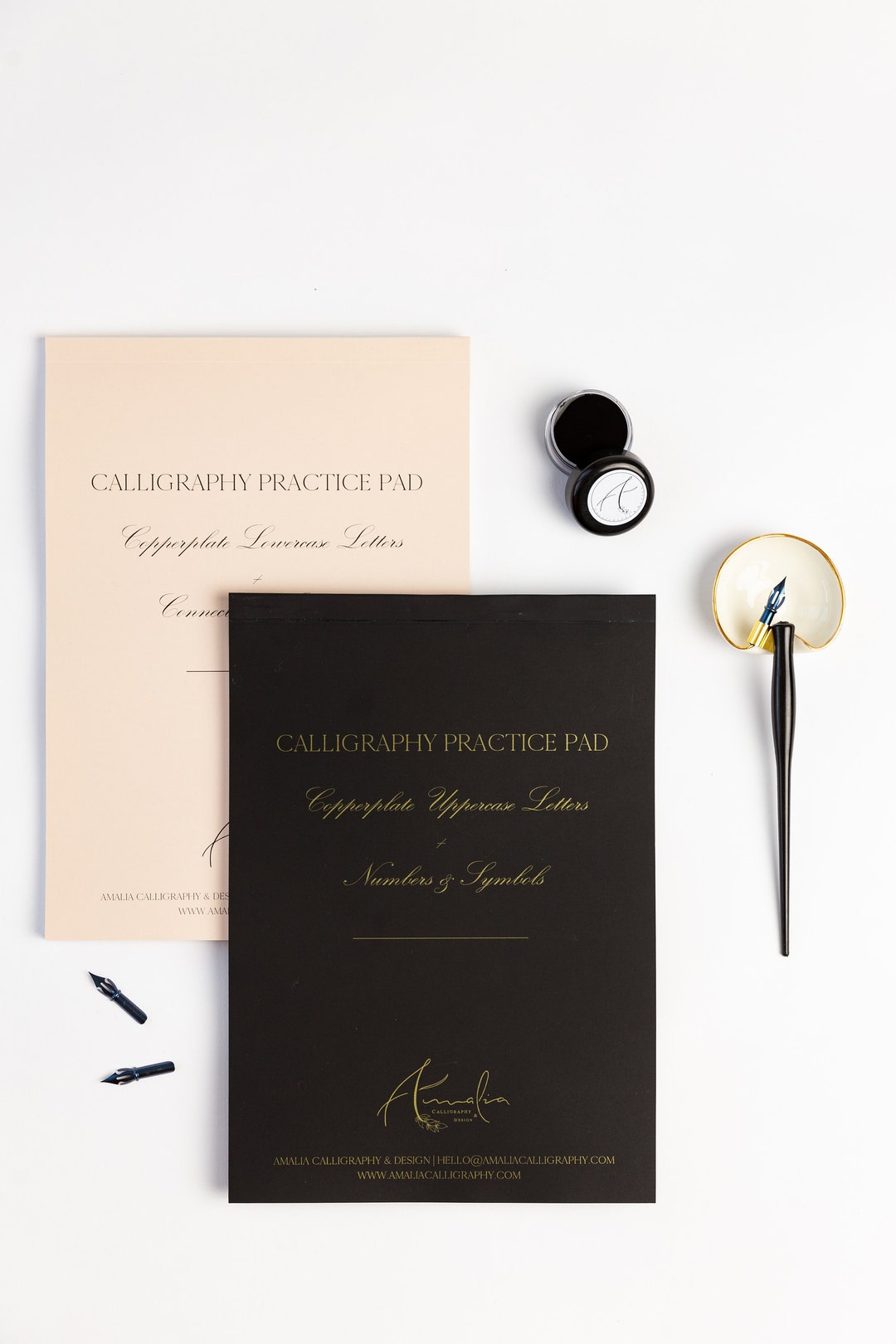 Learn Copperplate Calligraphy Workbooks - Lowercase & Uppercase Letters ...