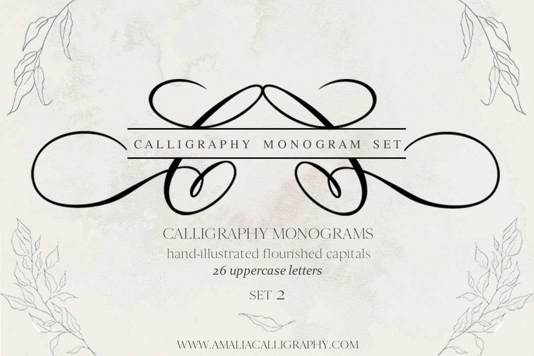 Monogram SVG/PNG, Split Engraved Monogram Alphabet, Digital Download ...