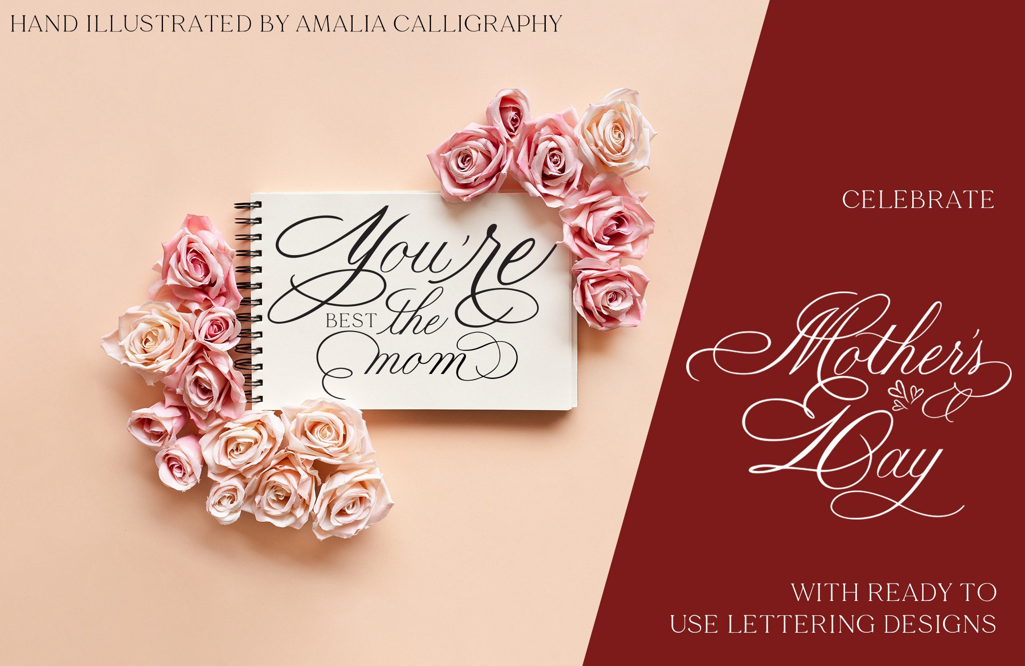 Happy Mother's Day Lettering Designs SVG - Etsy