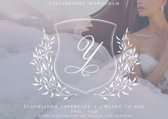 Split Monogram Y SVG Calligraphy Monogram SVG Letter Y PNG - Etsy