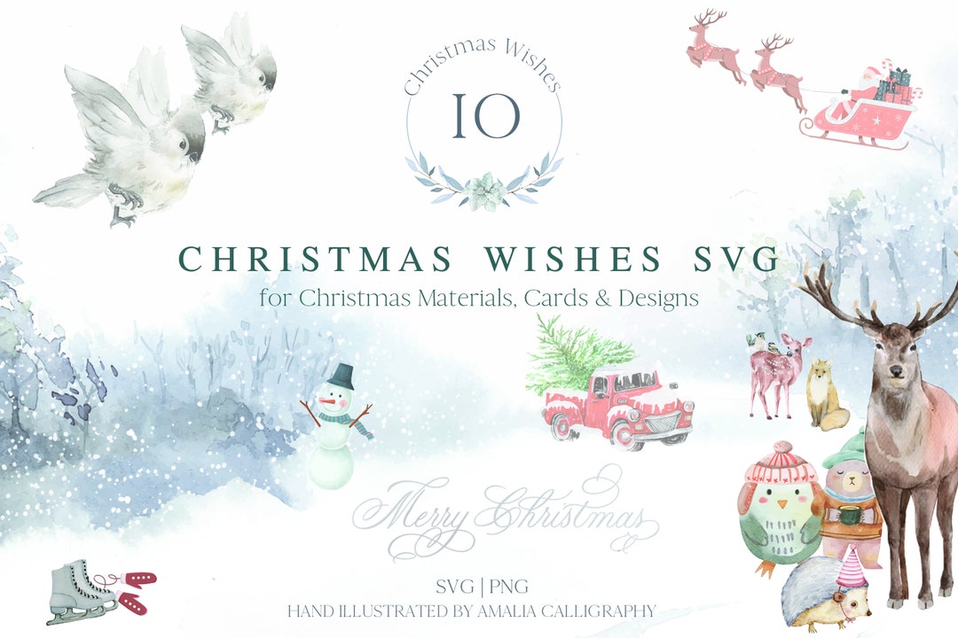Christmas Wishes for Christmas Cards SVG, Christmas Cards, Christmas ...