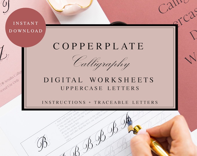 Master Class Copperplate Practice Sheets: From Basic Strokes to ...