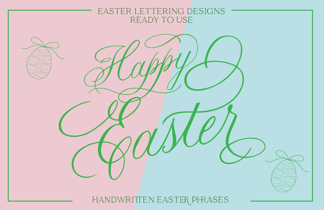 Easter Lettering, Easter Blessings Calligraphy Designs Ready to Use ...