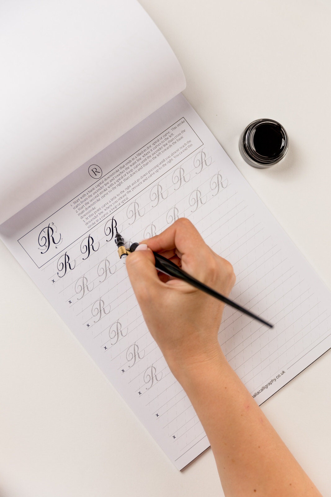 Uppercase Letters Calligraphy Practice Pad Calligraphy - Etsy