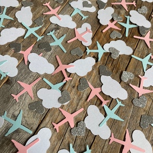 Airplane Gender Reveal Party Table Scatter Confetti Aviation Themed 200 ...