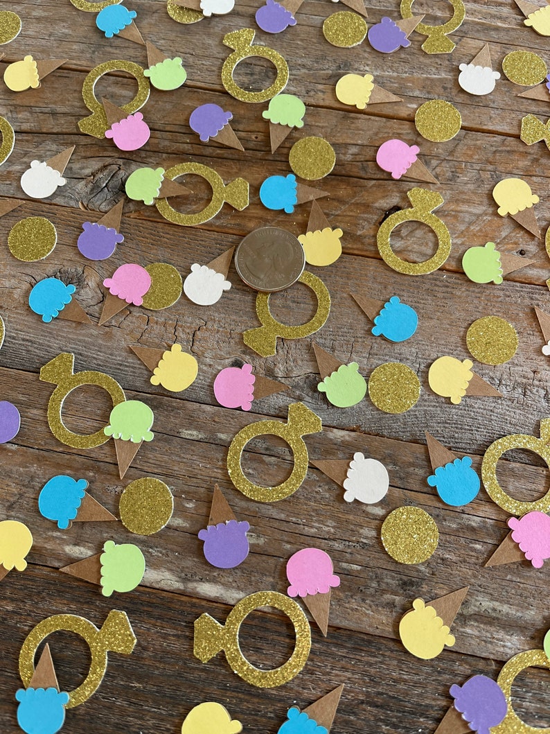 All Scooped Up” Table Scatter Confetti for Bridal Showers, Bachelorette ...
