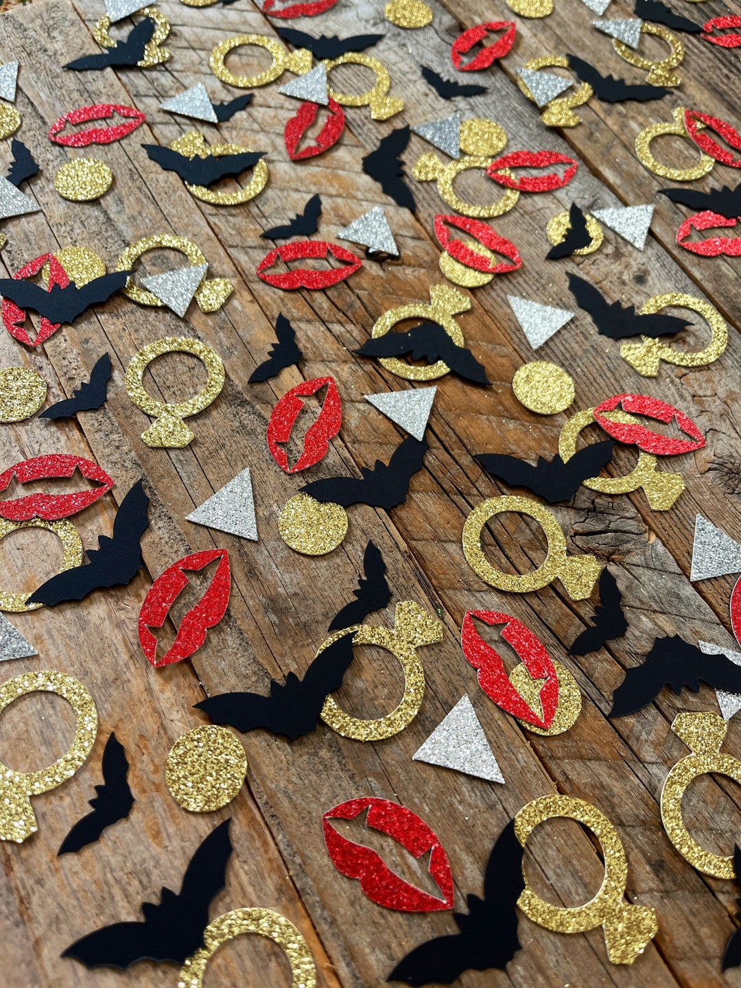 Halloween Confetti: Glitter Bats, Lips, Rings - Bachelorette Party ...