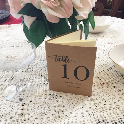 Guest Book Table Numbers // Personalized Table Number Table // - Etsy