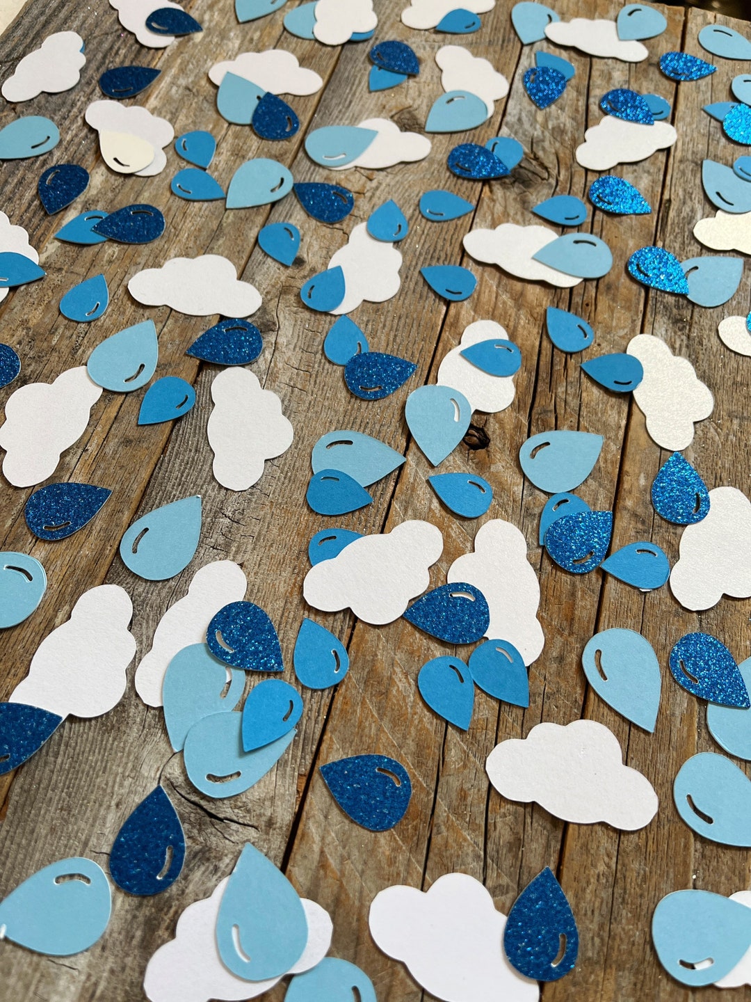 Baby Sprinkle Raindrops and Clouds Table Scatter Confetti for Baby ...