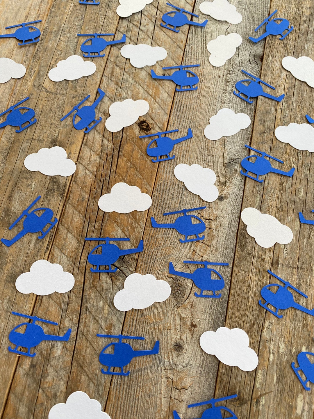 Helicopter Birthday Baby Shower Party Table Scatter Confetti Table ...