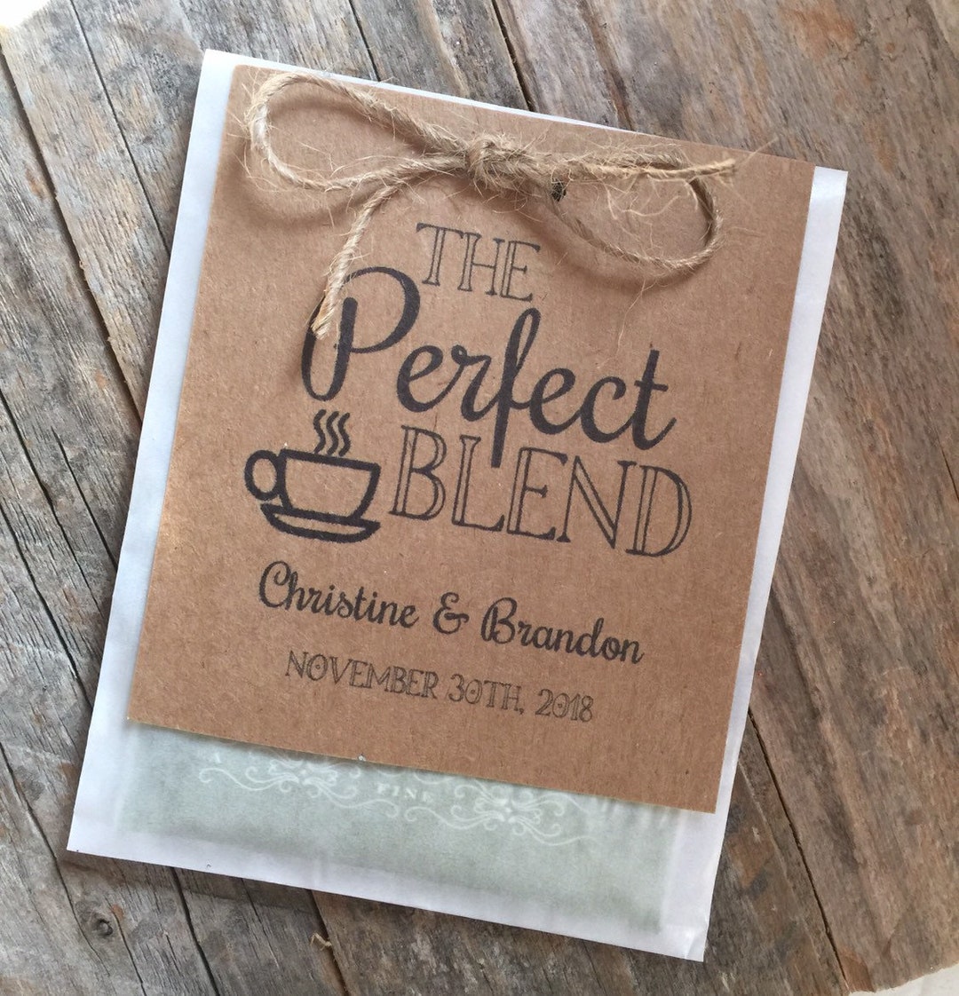 SET of 20 Personalized Tea Bag Wedding Favors/ Bridal Shower / Bridal ...