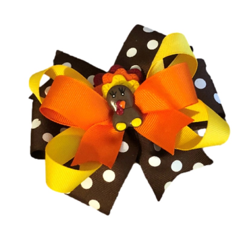Thanksgiving Hair Bow Thanksgiving Bows Turkey Bows - Etsy