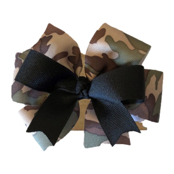 Camouflage Hair Bow - Etsy