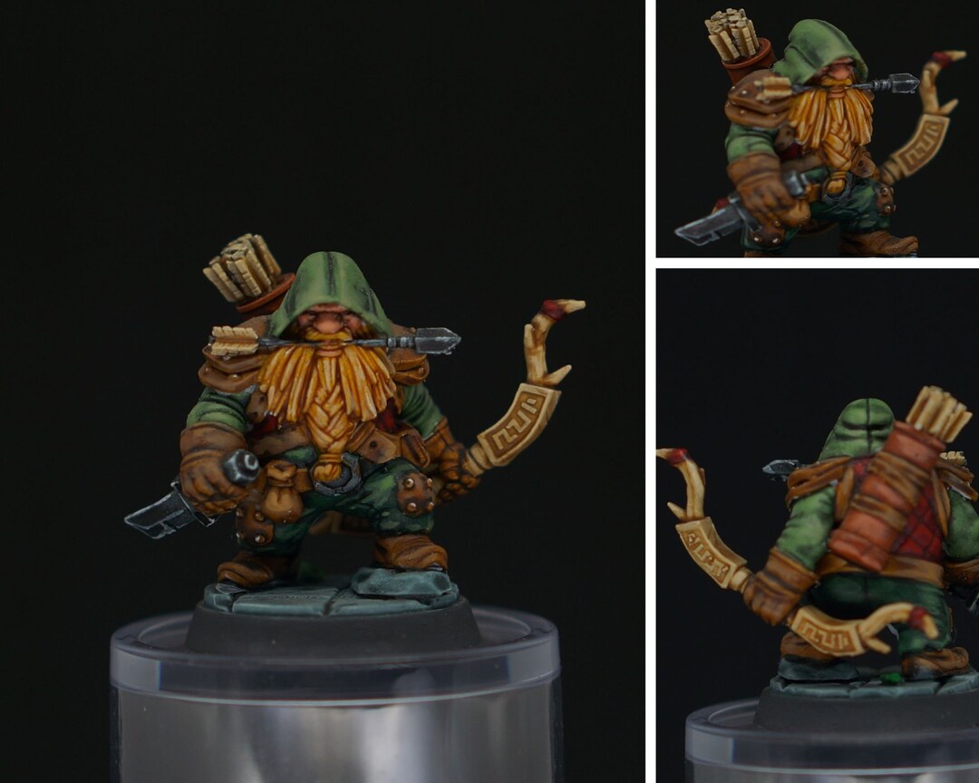 Painted Dwarf Ranger Male Pathfinder RPG Roleplaying - Etsy