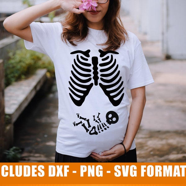 Pregnancy Skeleton With Baby Svg File - Etsy