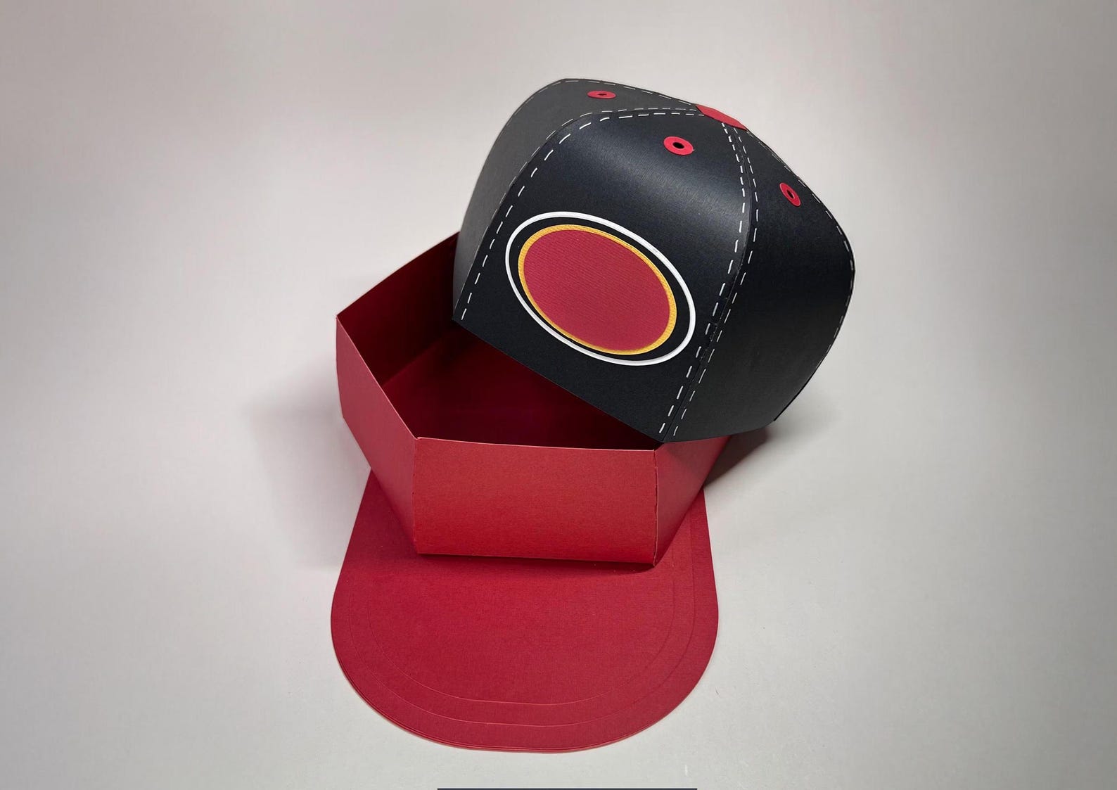 Baseball Cap Box SVG File 3D Gift Box Favour Box Favor SVG Template Dxf ...