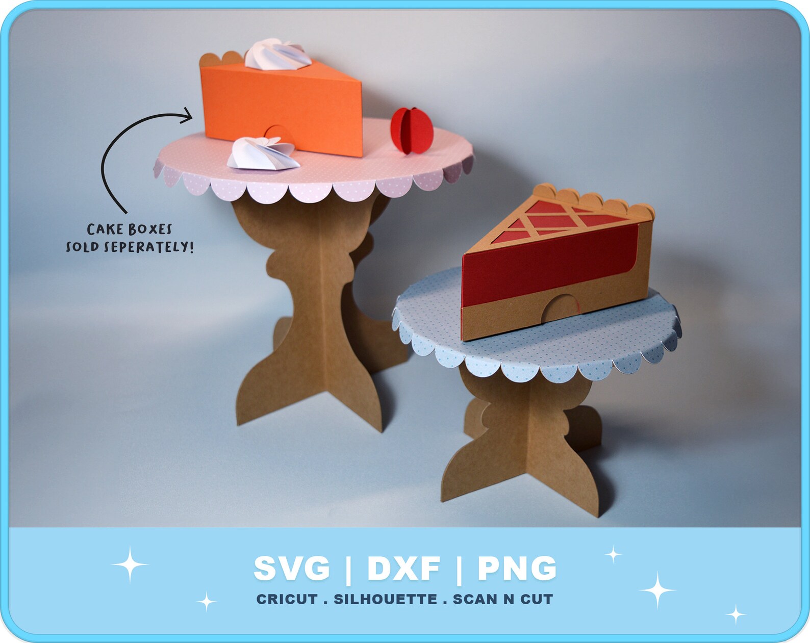 Cake Stand SVG File for Cricut and Silhouette Cake Stand SVG 3D SVG ...