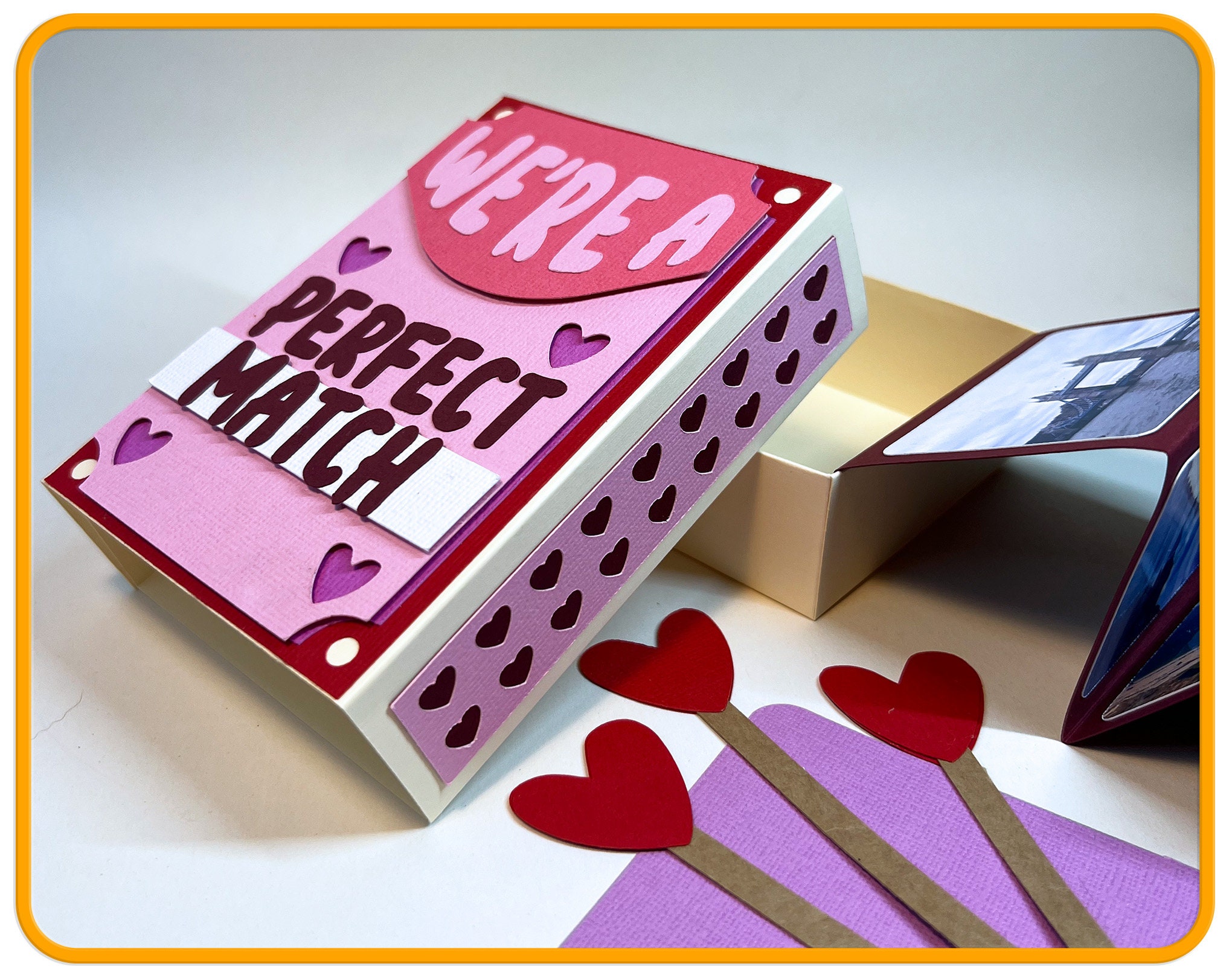 Valentines Day SVG Matchbox Gift Box SVG for Cricut and - Etsy