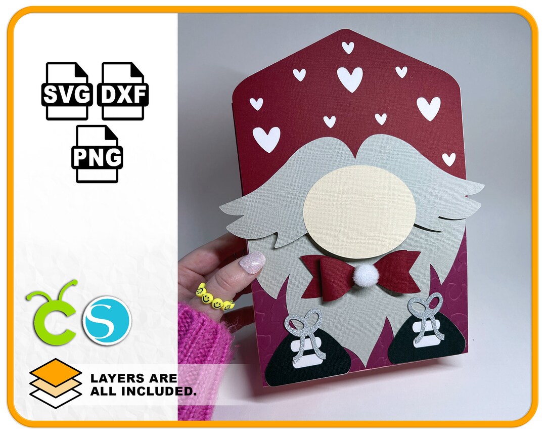 Christmas Gonk Gift Bag SVG Template Gonk Svg Party Bag for Cricut and ...