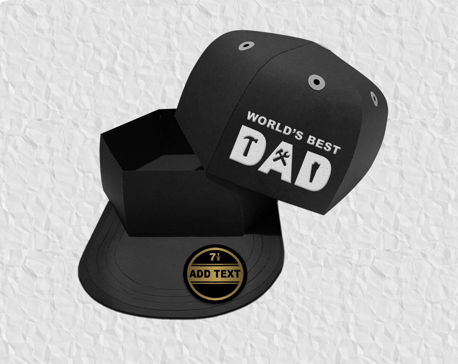 Baseball Cap Box SVG File 3D Gift Box Favour Box Favor SVG Template Dxf ...