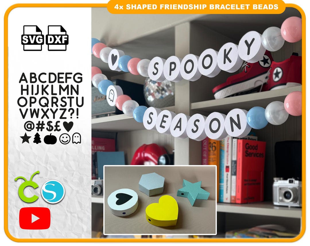 3D Friendship Bracelet Beads SVG File for Cricut and Silhouette ...