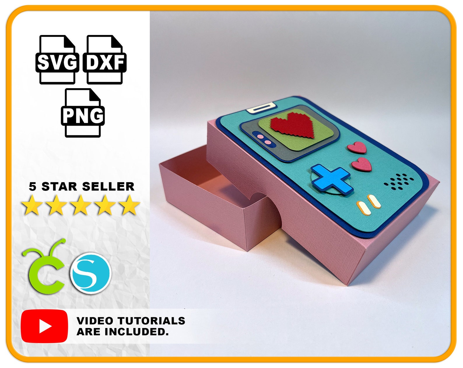 Gameboy Gift Box SVG File 3D Gift Box Favour Box Favor Gamer SVG ...