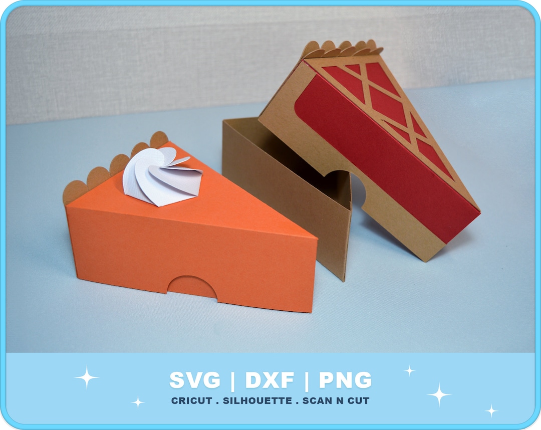 Pumpkin Pie Gift Box SVG File for Cricut and Silhouette Cake Box SVG 3D ...