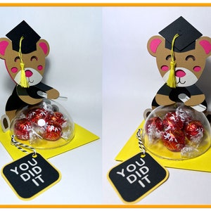 Graduation Teddy Bear Dome SVG for Cricut Dome Favor Graduation Favor ...