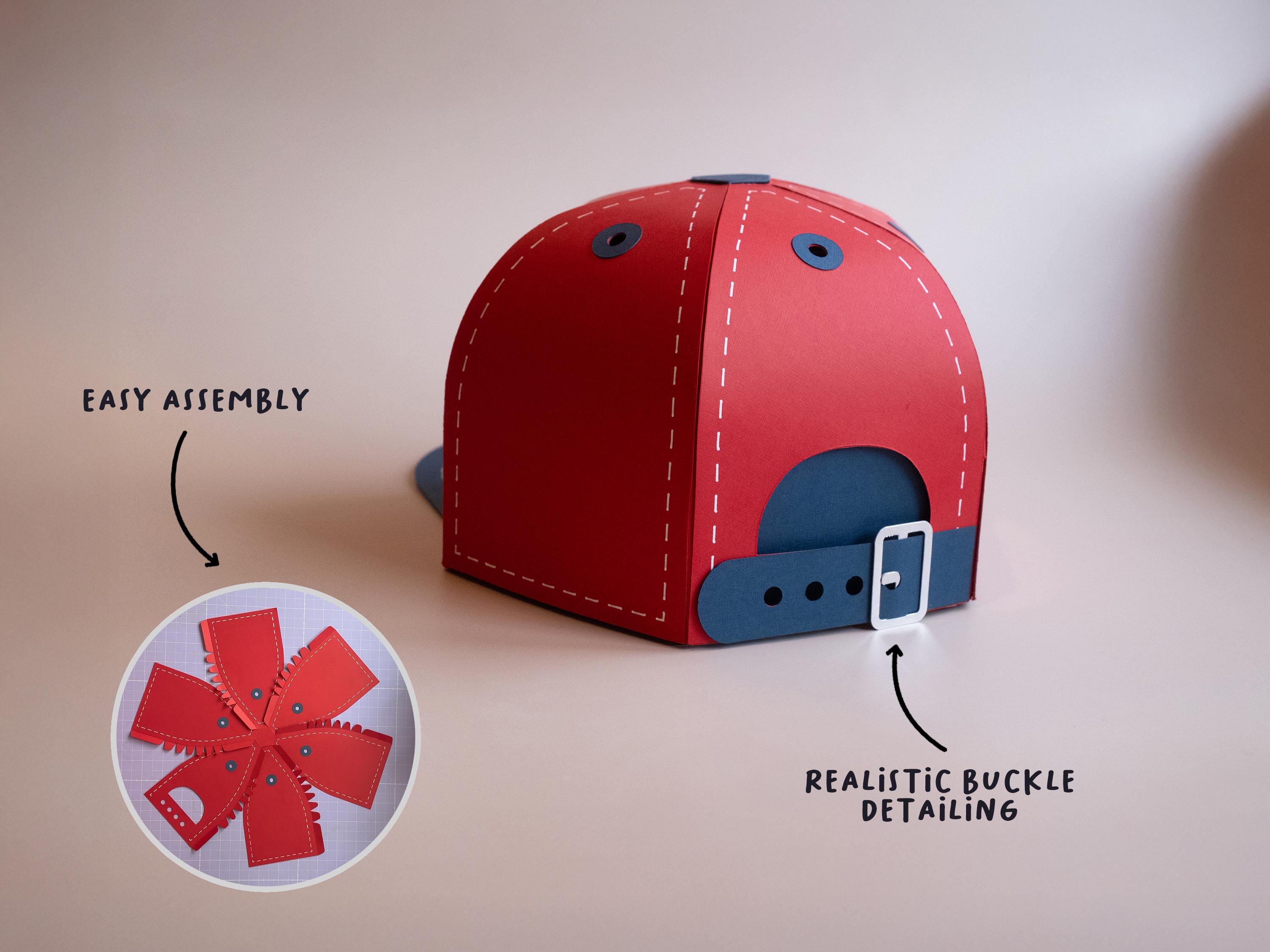 Baseball Cap Explosion Box SVG File for Cricut and Silhouette 3D Gift ...