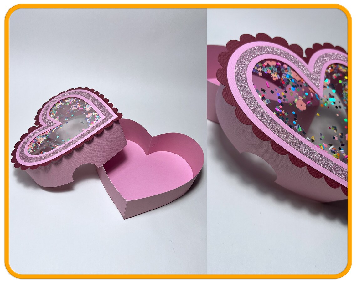 Heart Box SVG File for Cricut and Silhouette 3D Heart Gift Box Favour ...