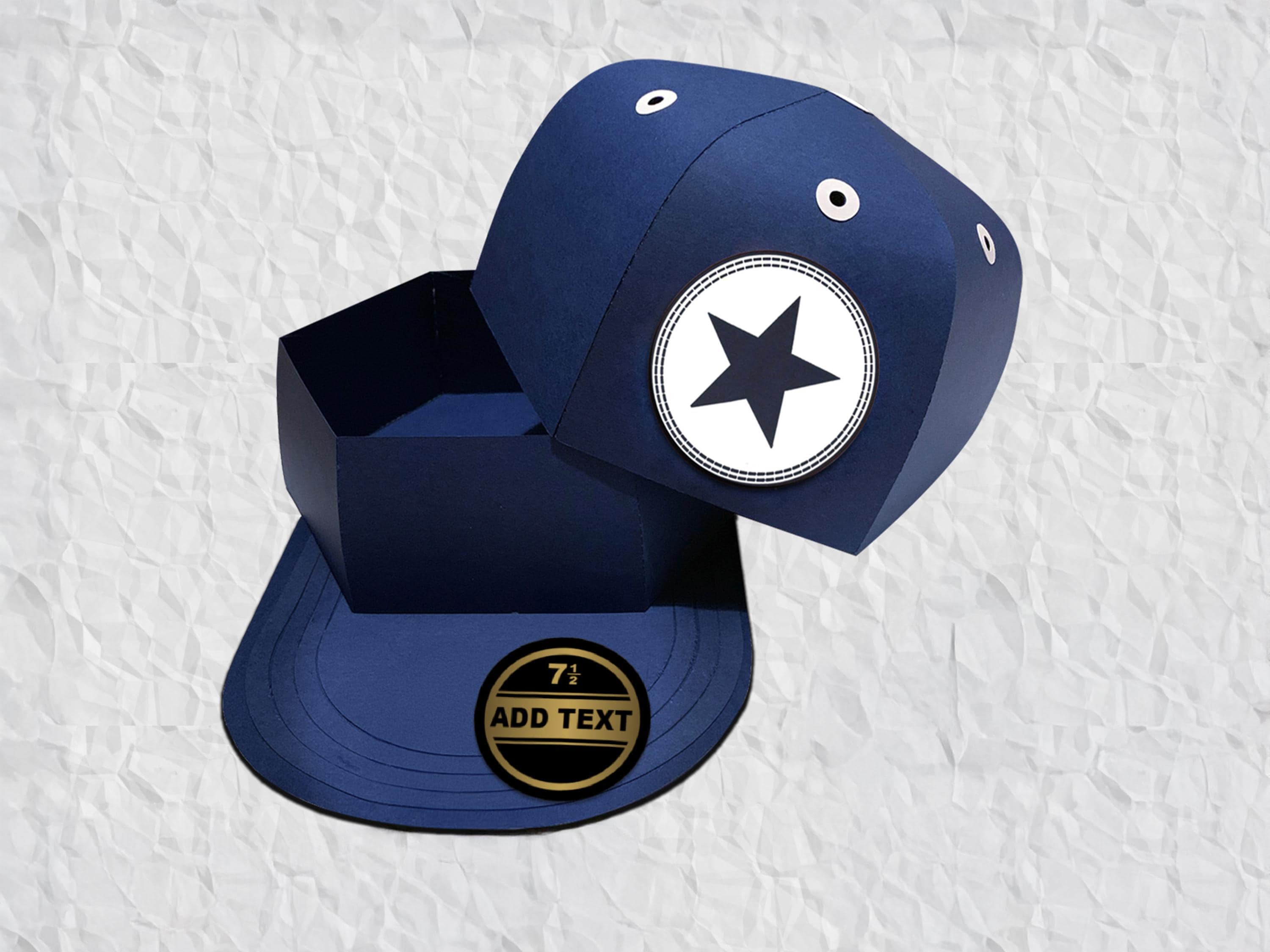 Baseball Cap Box SVG File for Cricut and Silhouette 3D Gift Box Favour ...