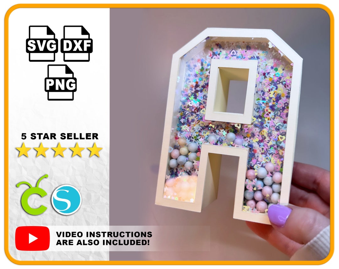 3D Shaker Letters A-Z SVG 3D Shaker Alphabet SVG File for Cricut 3D ...