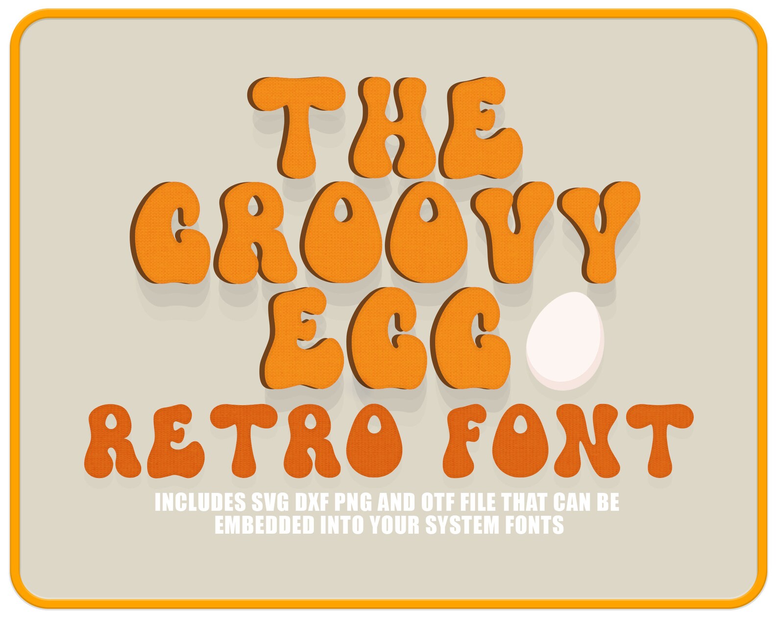 Retro Groovy Font Cricut Font Procreate SVG File Dxf OTF Png - Etsy