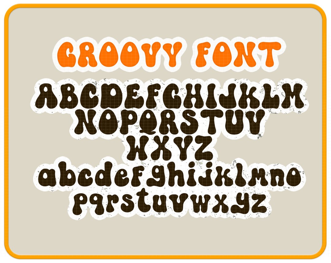 Retro Groovy Font Cricut Font Procreate SVG File Dxf OTF Png 70s Fonts ...