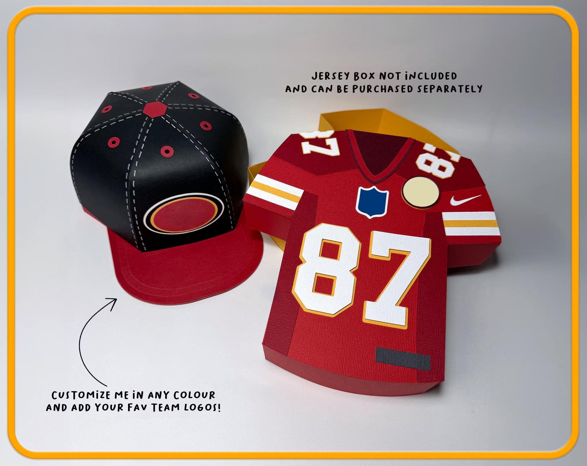 Baseball Cap Box SVG File 3D Gift Box Favour Box Favor SVG Template Dxf ...