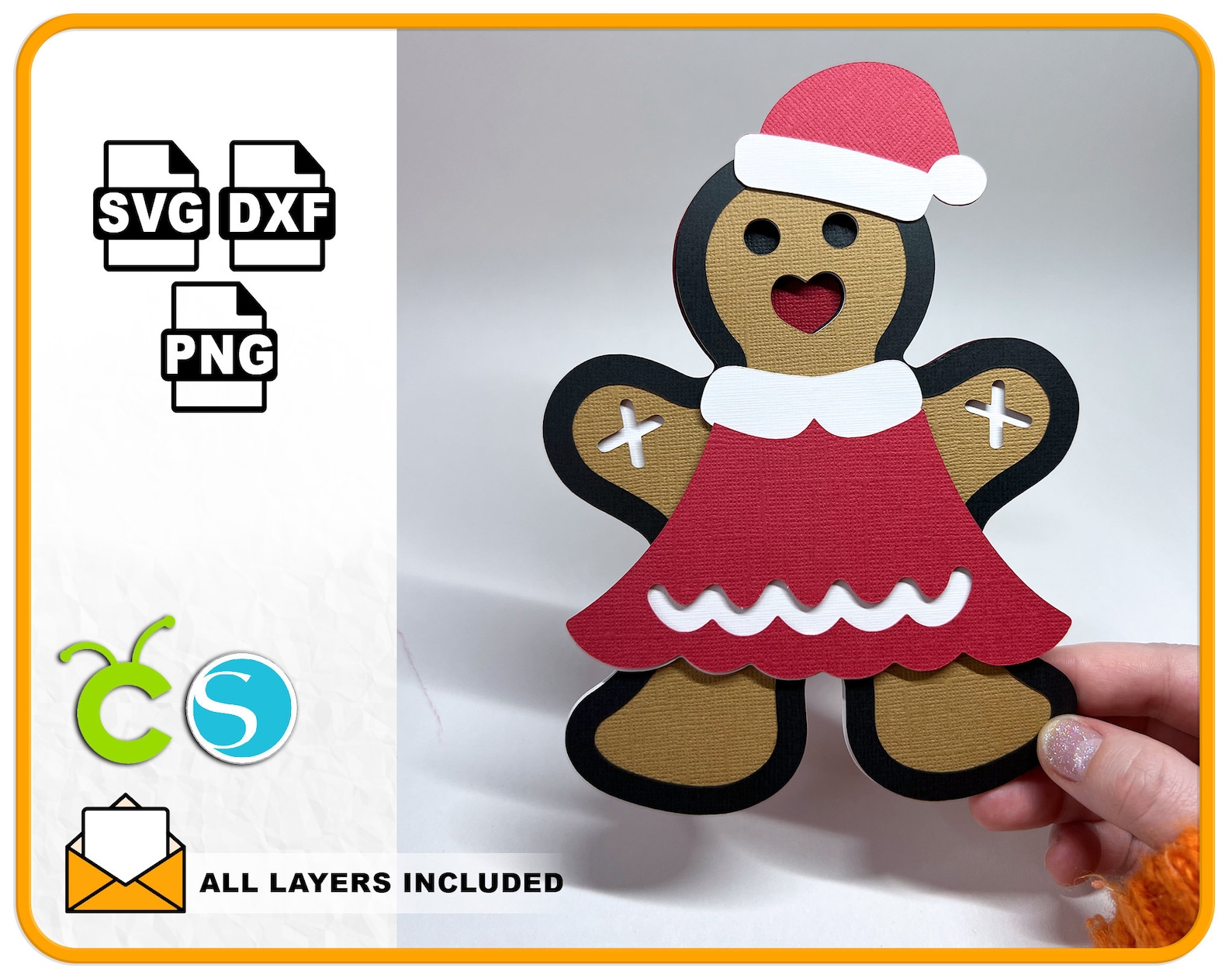 Layered Gingerbread SVG File for Cricut Cake Topper SVG - Etsy
