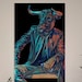 Bull Man - Original Art, Hand Made, Print on Canvas, Modern Paint, Fine ...