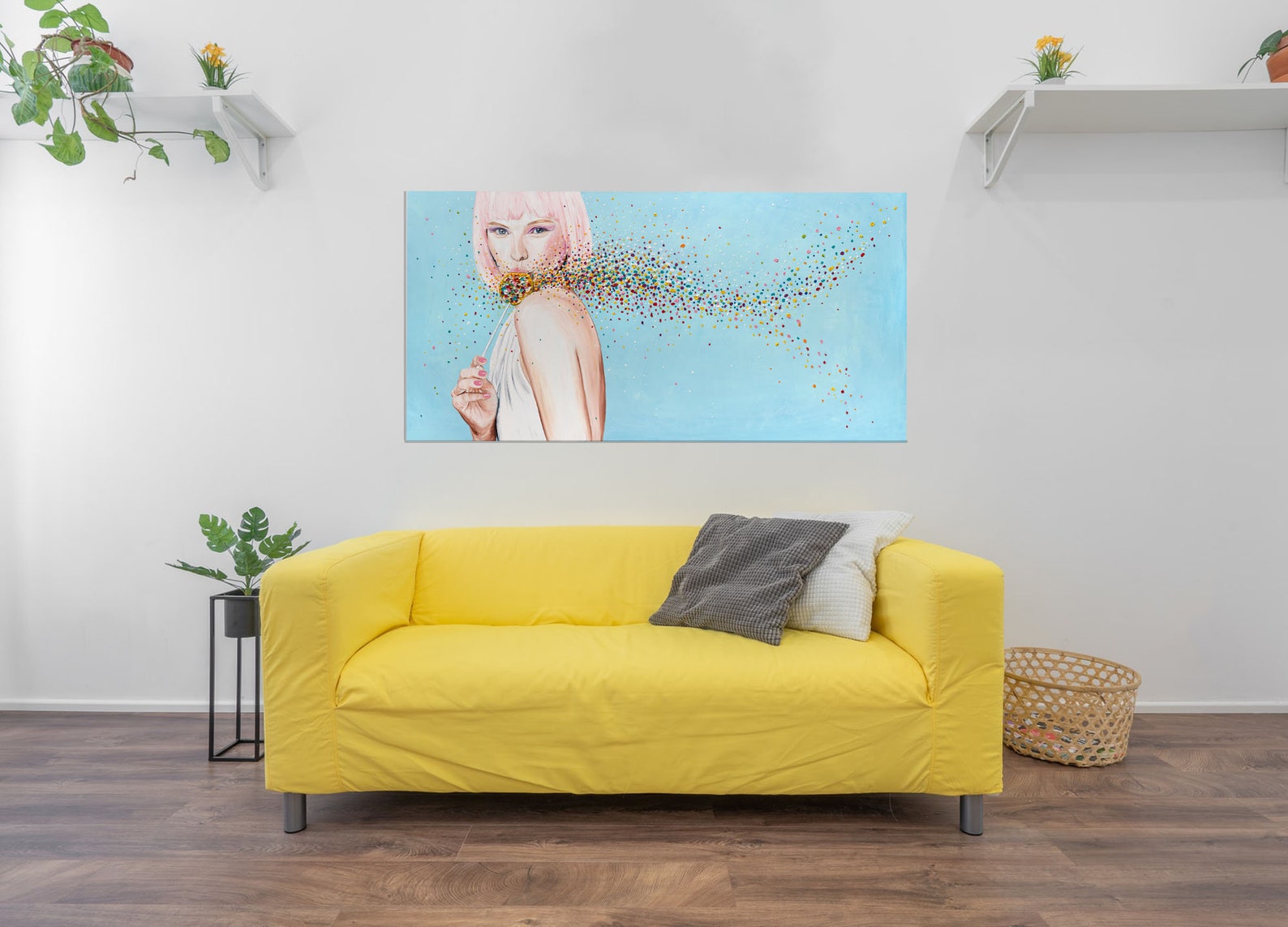 Loli Original art Hand made Print on canvas Modern paint | Etsy