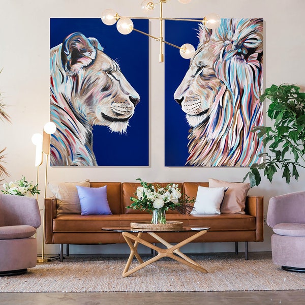 Bird Dreams Black and White, Low Poly, Hemp,hand Made, Print on Canvas ...