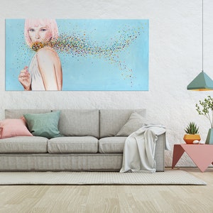 Loli - Original Art, Hand Made, Print on Canvas, Modern Paint, Pop Art ...